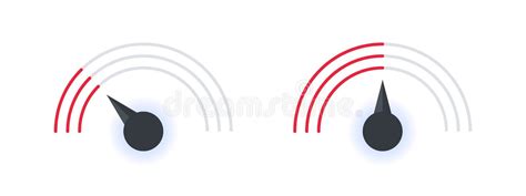 Risk Meter Risk Icons Meter Signs Concept High Risk Concept On Speedometer Stock Vector