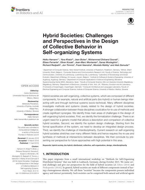 Pdf Hybrid Societies Challenges And Perspectives In The Design Of