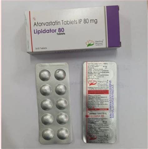 Lipidator Atorvastatin 80mg Tablets At ₹ 750strip Atorvastatin