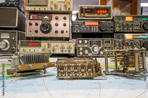 Hoogkerk Netherlands November 10 2021 Three Tuning Capacitors Or Rotary Variable Capacitor