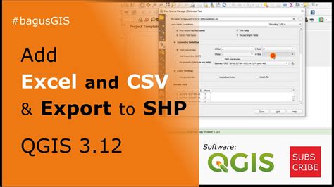 Qgis Add Excel Or Csv And Export To Shp In Qgis 312 Youtube