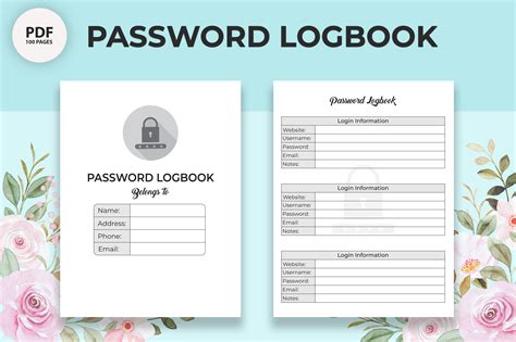 Password Logbook Kdp Interior Graphic By Graphicstockbd · Creative