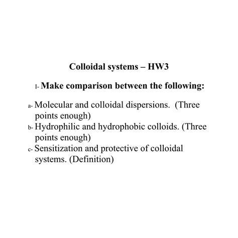 Solved Colloidal Systems ﻿hw3i ﻿make Comparison Between