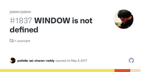 Window Is Not Defined · Issue 1837 · Jsdomjsdom · Github