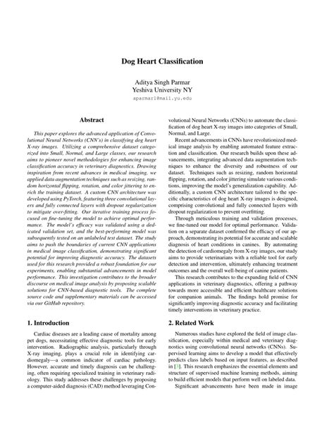 Pdf Dog Heart Classification