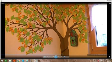 Как нарисовать дерево на стене в детскую комнату декор стена Youtube