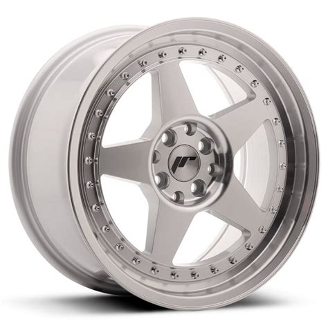 Japan Racing Jr6 X Silver With Polished Face Alloy Wheels