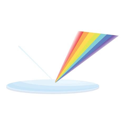 Light Beam Splitting Through Triangular Prism Creating Rainbow Effect 47563465 Vector Art At