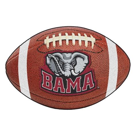 Fanmats Alabama Crimson Tide 2 Ft X 3 Ft Brown Nylon Oval Indoor