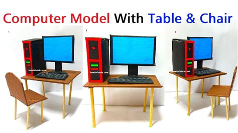 Computer Model Making Using Cardboard And Color Paper Wit Chairs And Tables Howtofunda Youtube
