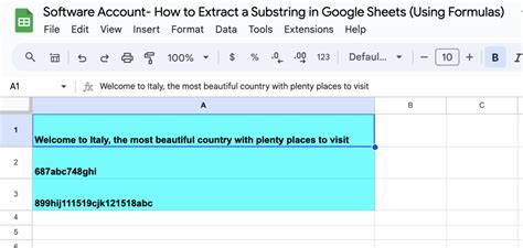 How To Extract A Substring In Google Sheets Using Formulas