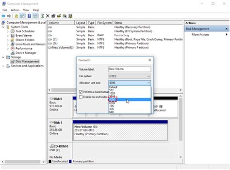 Whats The Best SSD Allocation Unit Size In Windows 10 8 7
