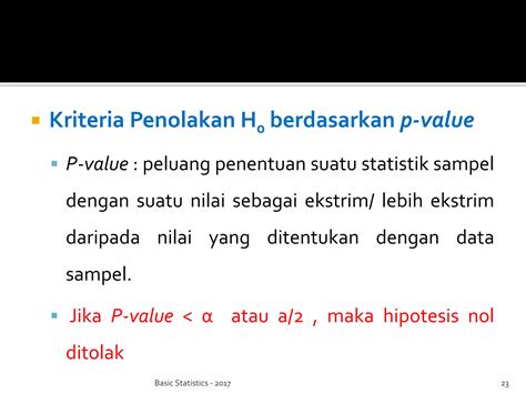 Basic Statistics 9 Hypothesis Testing Pdf