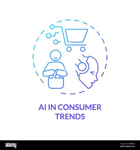 2d Gradient Thin Linear Icon Ai In Consumer Trends Concept Stock Vector Image And Art Alamy