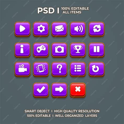 Premium Psd Set Of Game Ui Game Ui Set Game Ui Button Game Button Game Ui Psd Game Ui Template