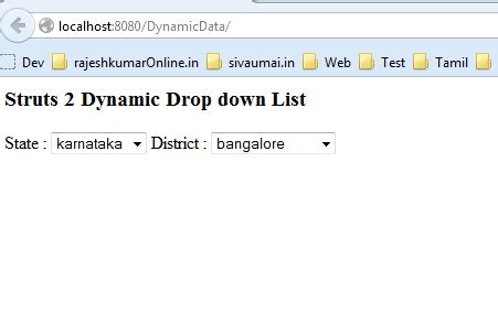 Dynamic Drop Down List With Struts And Ajax Rajesh