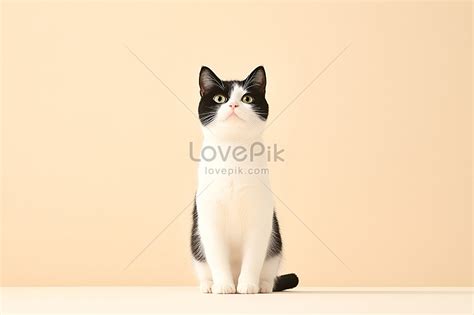 조용한 흑백 고양이 일러스트 무료 다운로드 Lovepik
