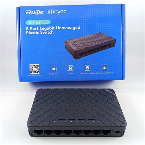 Switch Hub Ruijie Rg Es08g Gigabit 8 Port