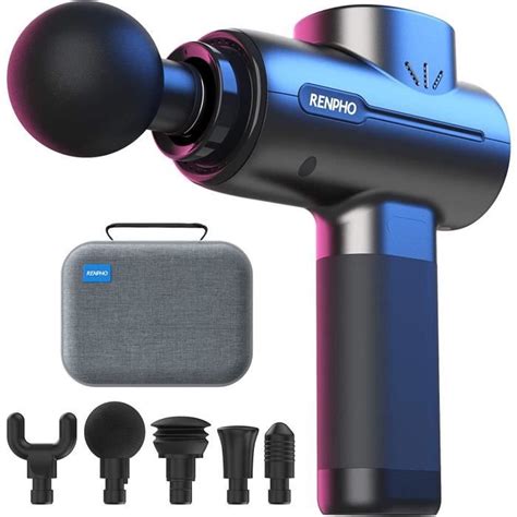 Pistolet Massage Musculaire Masseur Douleur Muscle Profond 5 Tête Ultra Silencieux Récupération
