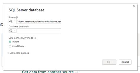 can t connect to datamart using sql string on powe microsoft fabric community