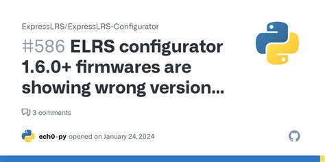 Elrs Configurator 160 Firmwares Are Showing Wrong Version Number In