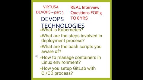 Devops Realtime Interview Questions Virtusa Part 3 Devops Youtube