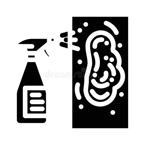 Mold Removal Home Maintenance Glyph Icon Vector Illustration Stock