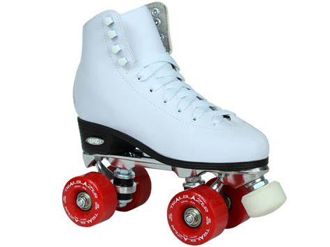 Epic Classic White And Red Roller Skates Package Legacy Skates