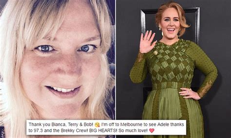 Fat Shamed Adele Fan Wins Free Tickets For Melbourne Gig Daily Mail