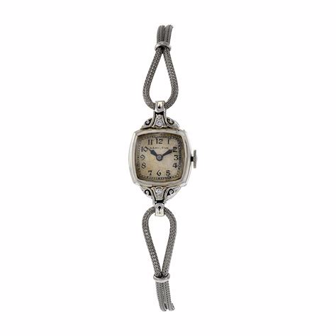 Vintage Hamilton 1950s Ladies 14k Gold And Diamond Cocktail Watch
