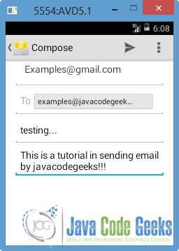 Android Sending Email Example Java Code Geeks