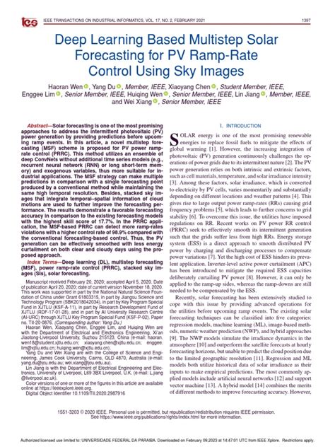 deep learning based multistep solar forecasting for pv ramp rate