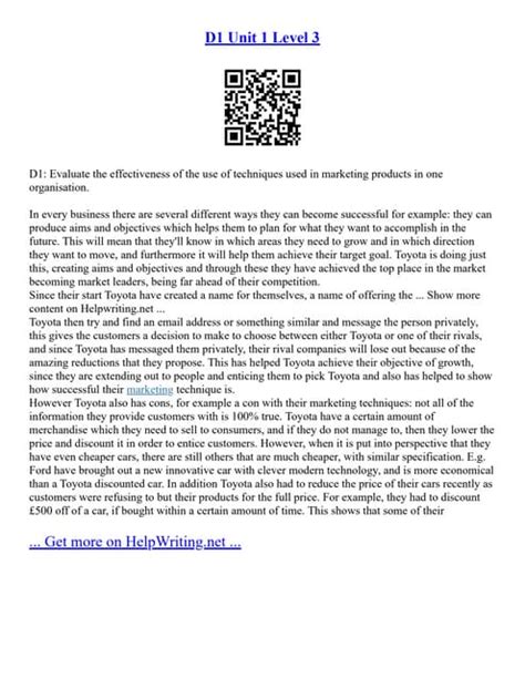 D1 Unit 1 Level 3 Pdf