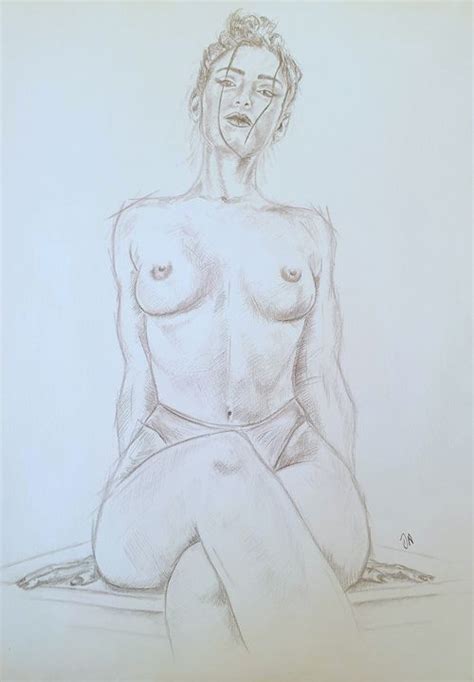 Bare All Naked Space Drawings Illustration People Figures Female Form Nude Semi