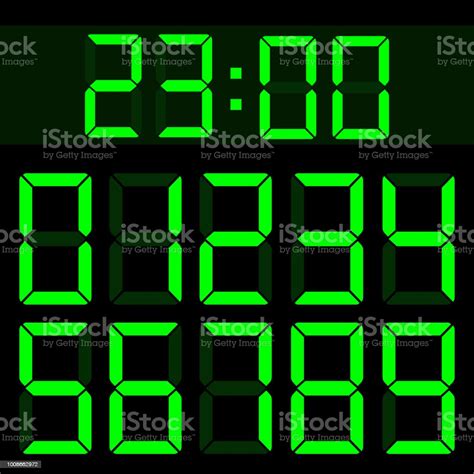 계산기의 액정 디지털 숫자 배경에 고립의 크리에이 티브 벡터 일러스트 Lcd 전자 화면입니다 예술 디자인입니다 시계 타이머입니다 추상 개념 그래픽 요소 Lcd에 대한 스톡