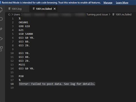Getting Error Failed To Post Data See Log For Details When Post