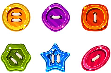 게임이 나 웹 디자인 인터페이스에 대 한 다채로운 젤리 광택 버튼 흰색 배경에 그림을 벡터 0명에 대한 스톡 벡터 아트 및 기타 이미지 0명 귀여운 그래픽 사용자