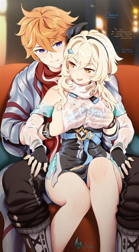 Lumine And Tartaglia Genshin Impact Drawn By Shailo Danbooru