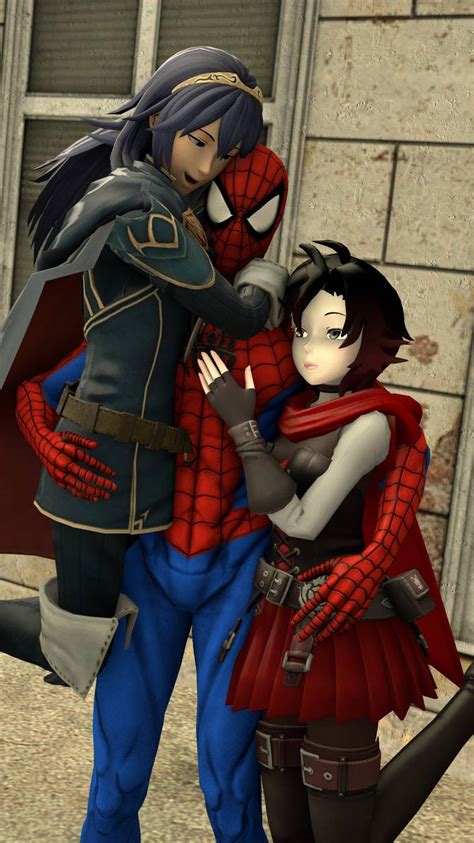 Ruby Rose Spider Man And Lucina Hug By Kongzillarex2021 On Deviantart