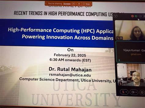 Had The Privilege Of Delivering A Session On High Performance Computing Applications Powering