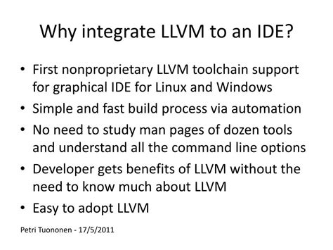 Ppt Low Level Virtual Machine Support For Eclipse Cc Development Tooling Powerpoint