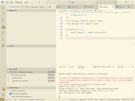 Vscode에 Python 가상환경 및 Django Debugger 설정