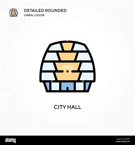 City Hall Vector Icon Modern Vector Illustration Concepts Easy To Edit And Customize Stock