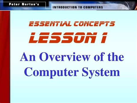 PPT An Overview Of The Computer System PowerPoint Presentation Free Download ID