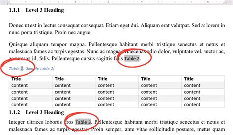 How To Link Word Table Caption To Document Body Cross Reference Bpwebs Com