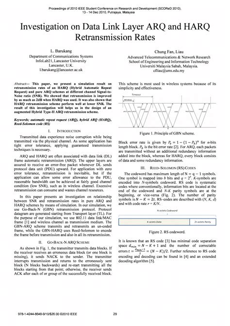 Pdf Investigation On Data Link Layer Arq And Harq Retransmission Rates