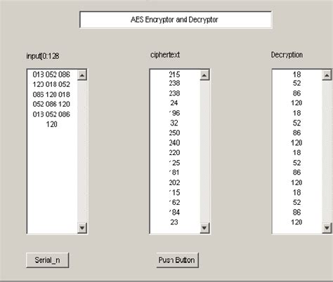 matlab gui used for the real time verification of aes module on fpga download scientific diagram