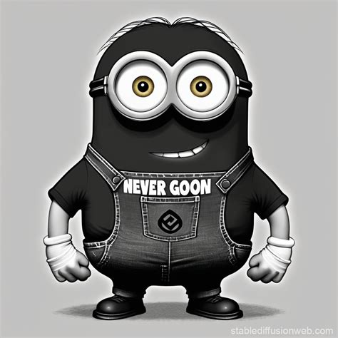 Buff Minion In Black T Shirt Stable Diffusion Online