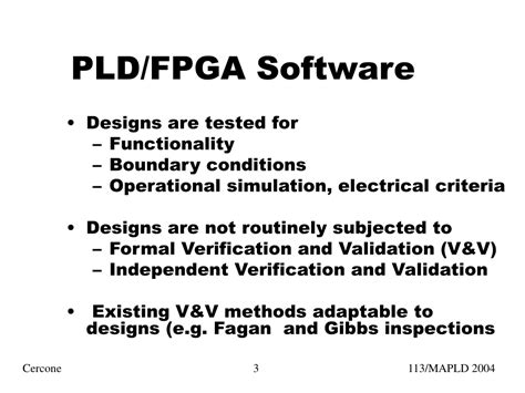 Ppt Verification And Validation Of Programmable Logic Devices