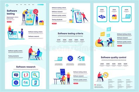 Software Testing Flat Landing Page Programs Debugging And Optimization
